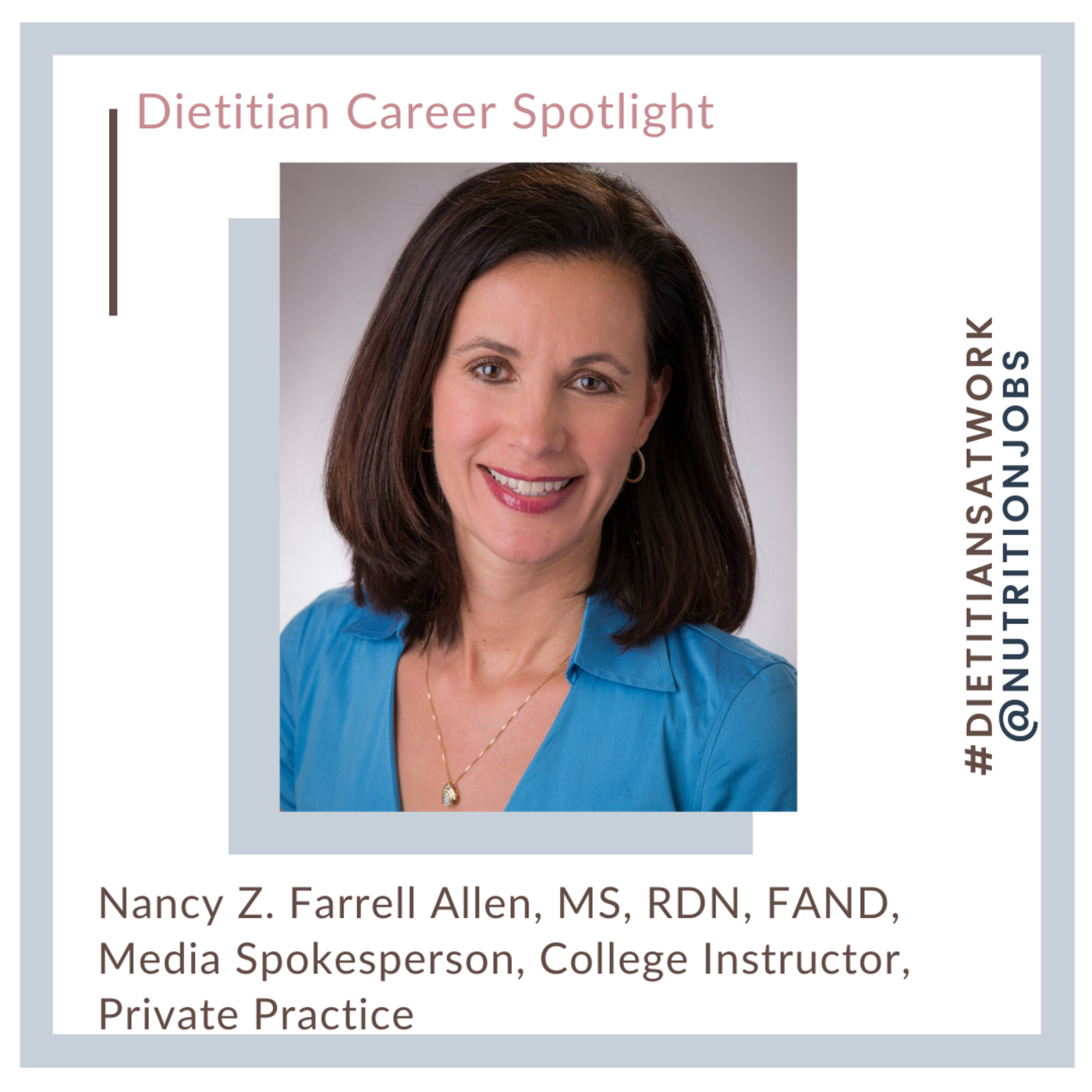 Dietitian Job: Nancy Z. Farrell Allen, Private Practice | NutritionJobs