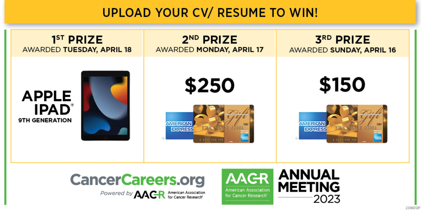 UPLOAD YOUR CV/ RESUME TO WIN! | CancerCareers.org