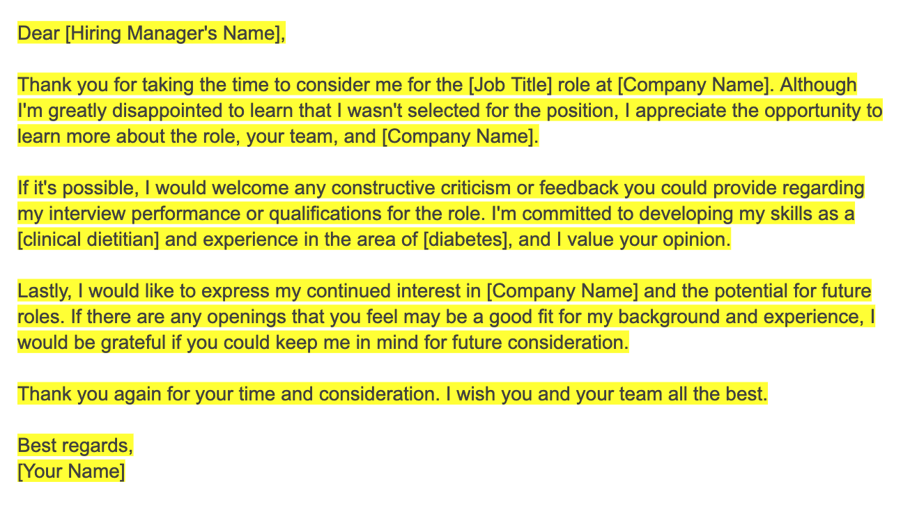 How To Respond To A Job Rejection Email with Examples NutritionJobs